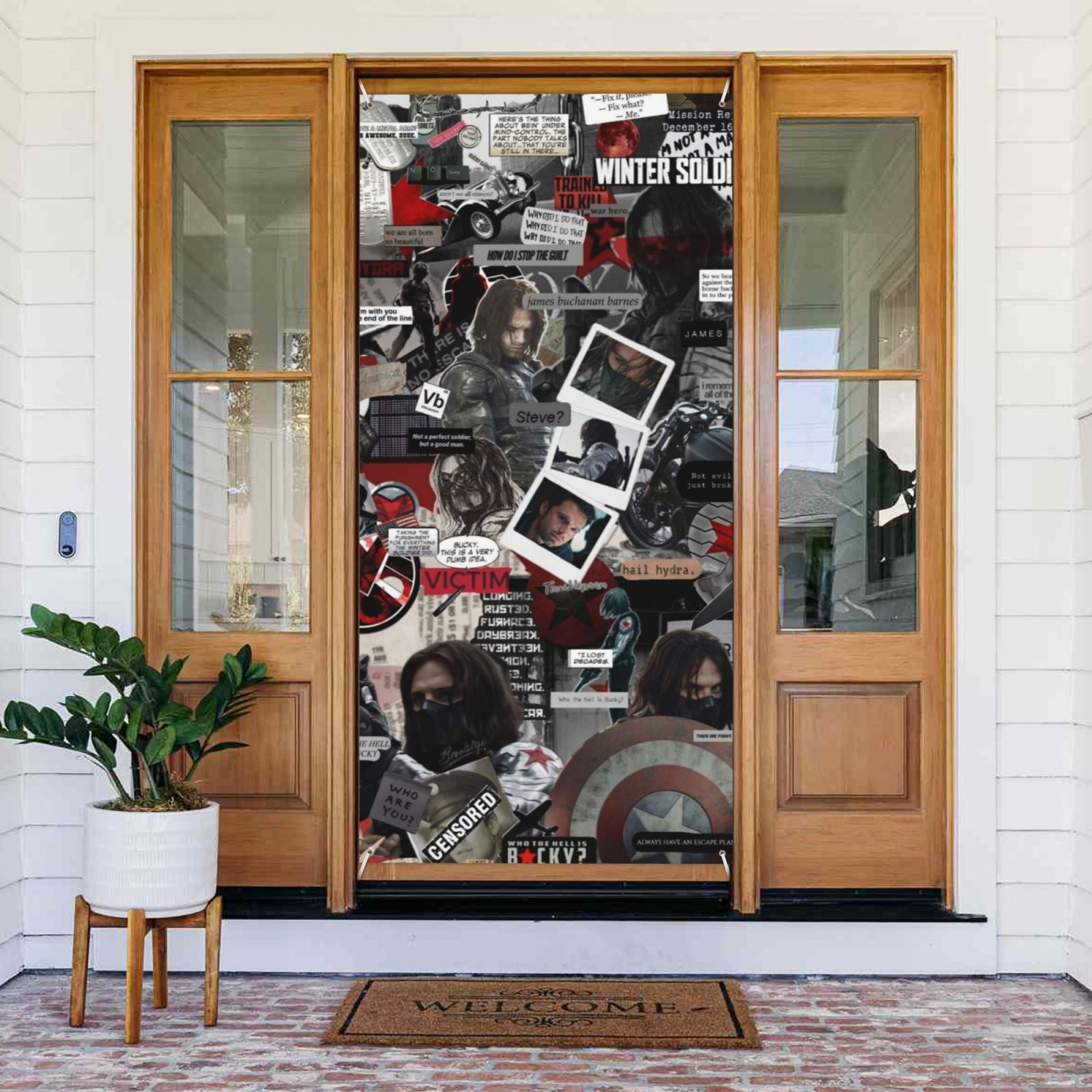 Door Decorations Banner Sebastian Stan Bucky Barnes Door Cover for ...
