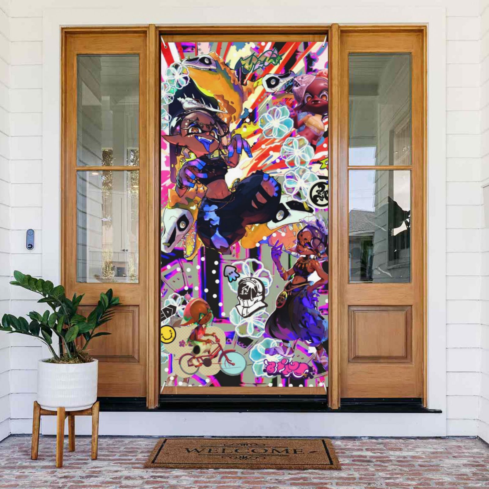 Door Decorations Banner Splatoon Door Cover for Porch Party Indoor ...
