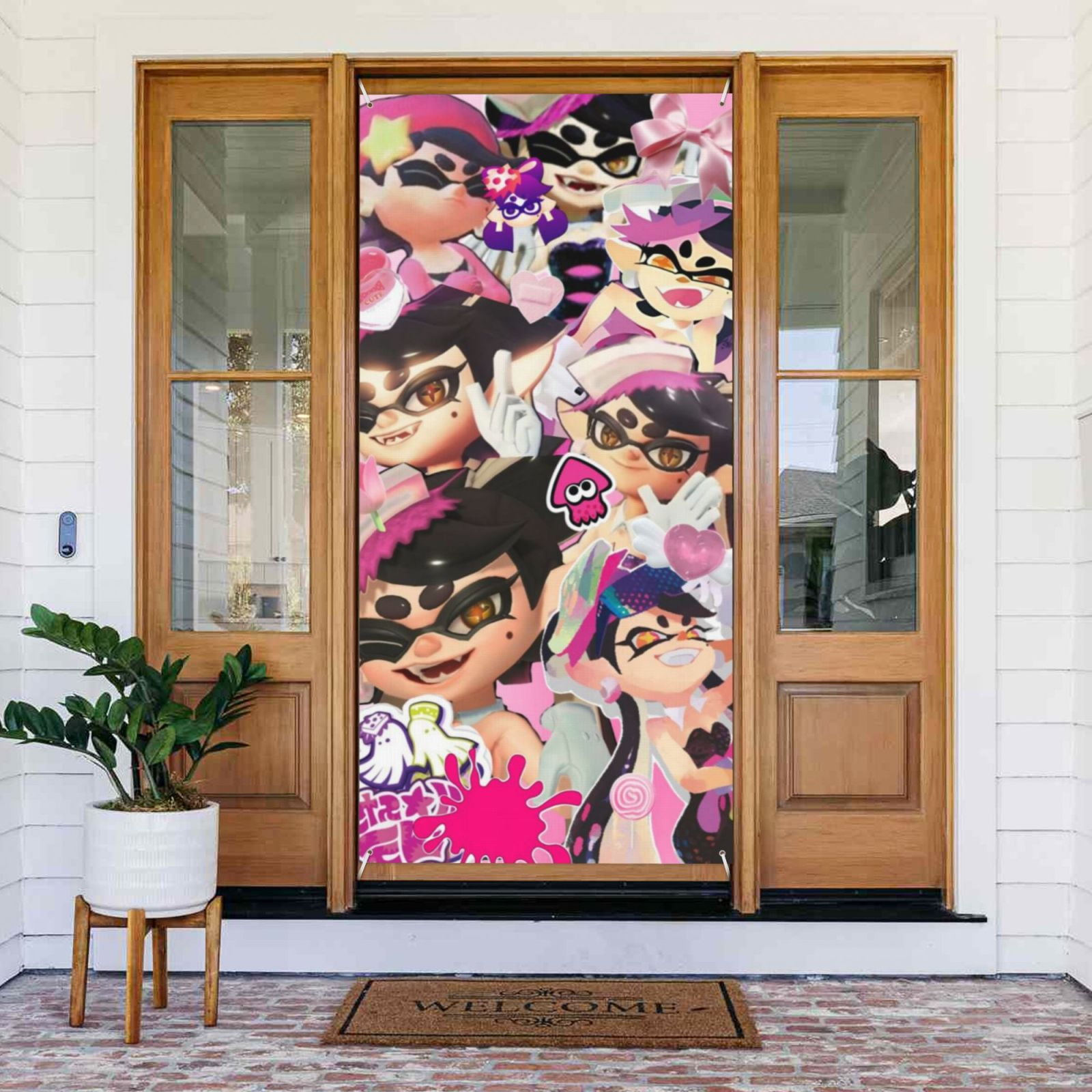 Door Decorations Banner Splatoon Door Cover for Porch Party Indoor ...