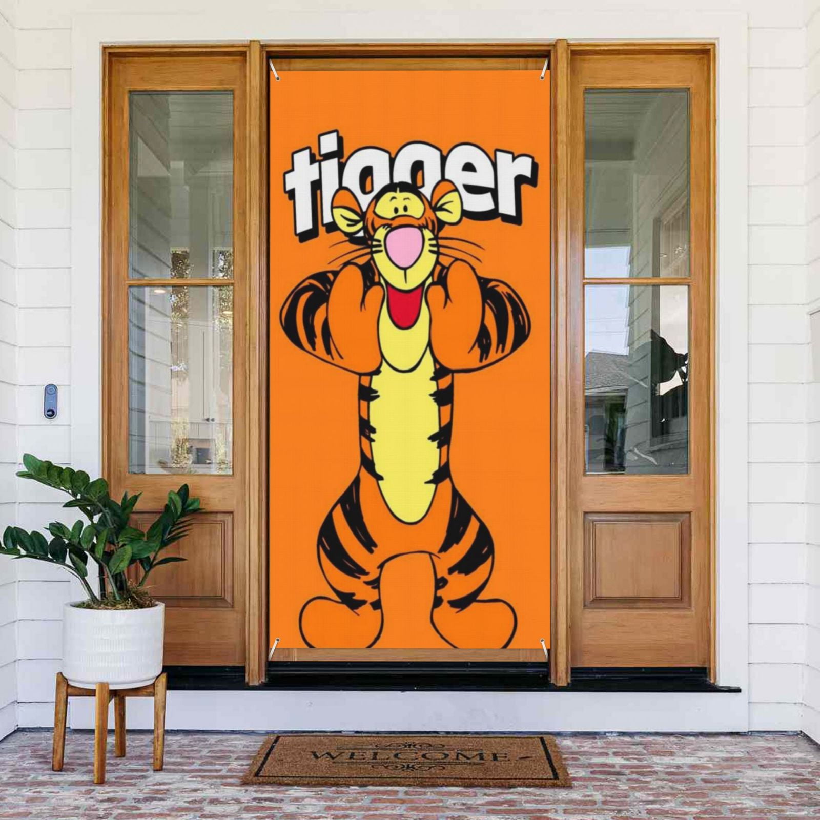 Door Decorations Banner Tigger Door Cover for Porch Party Indoor ...