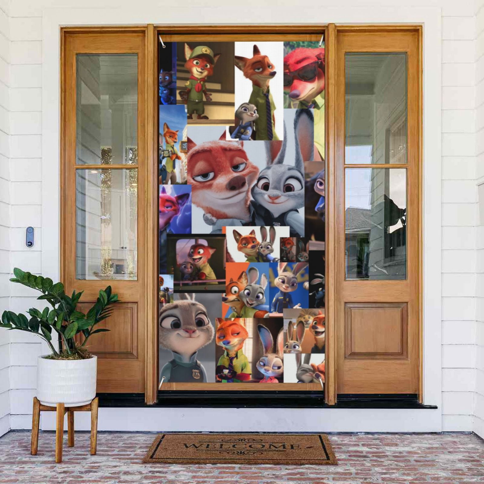 Door Decorations Banner Zootopia Door Cover for Porch Party Indoor ...