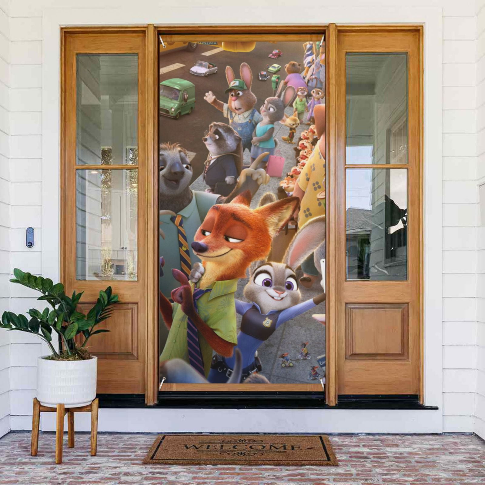 Door Decorations Banner Zootopia Door Cover for Porch Party Indoor ...