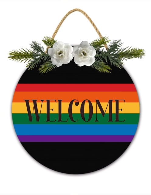 Door Decorations Hanging Wreath for Front Door LGBT Decoration for ...