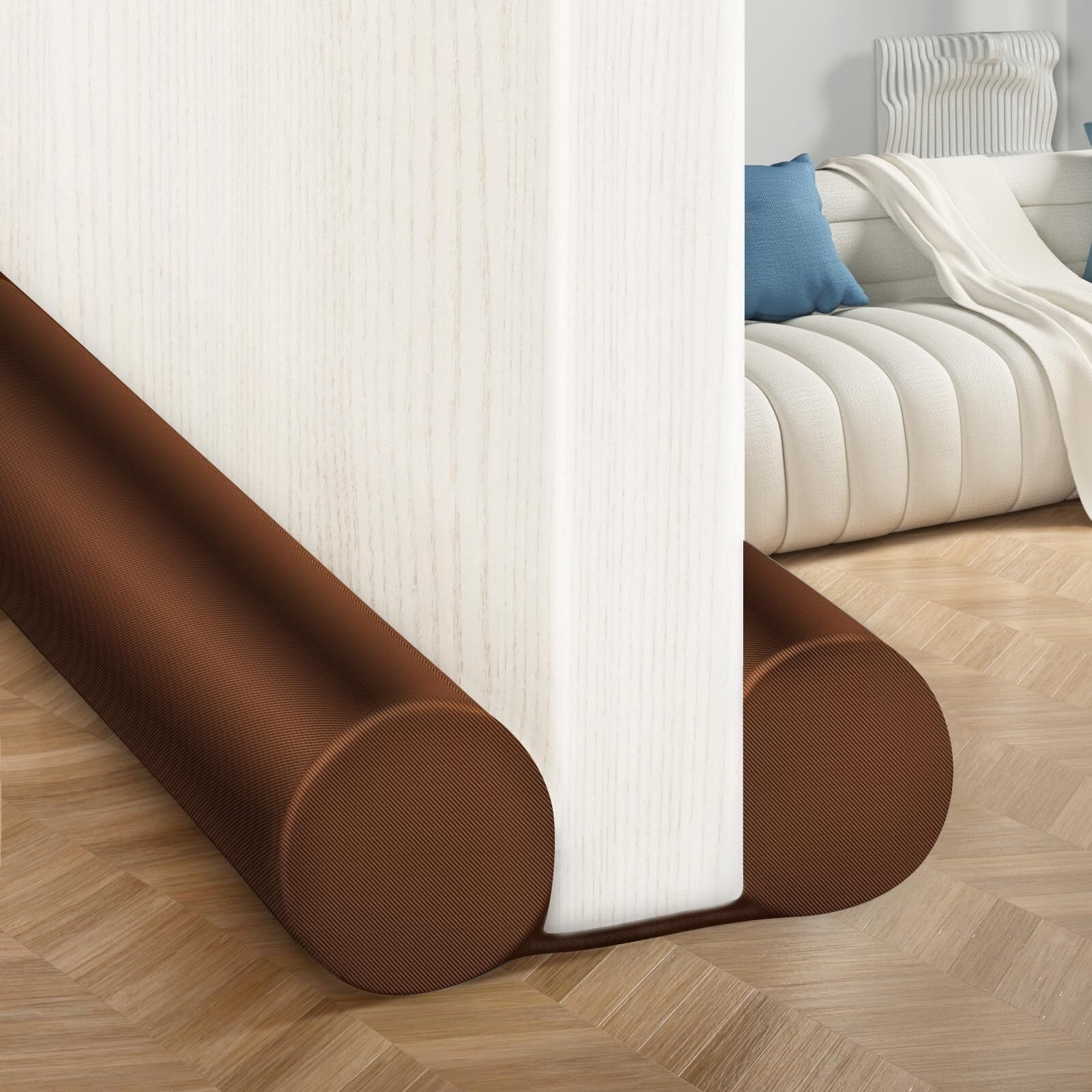 Under Door Draft Blocker Black Door Draft Stopper 38" Noise Reducer ...