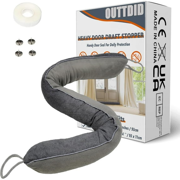 Door Draft Stopper 36 Inches Length x 4 Inches Width, Weighted Under ...