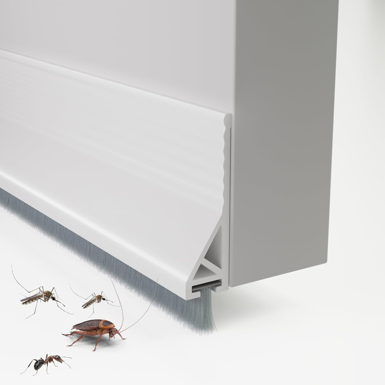 Door Draft Stopper with Brush, 39" Sweep for Bottom of Door, Self ...