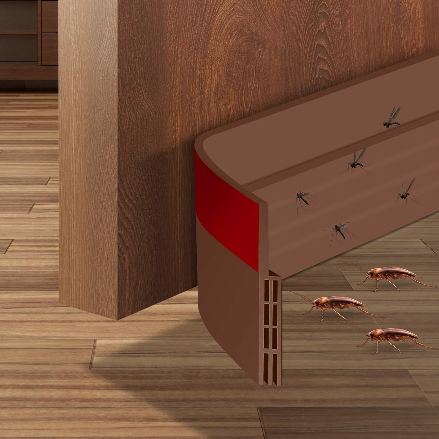Door Sweep Strip Under Door Draft Blocker 39" Weather Stripping - Self ...