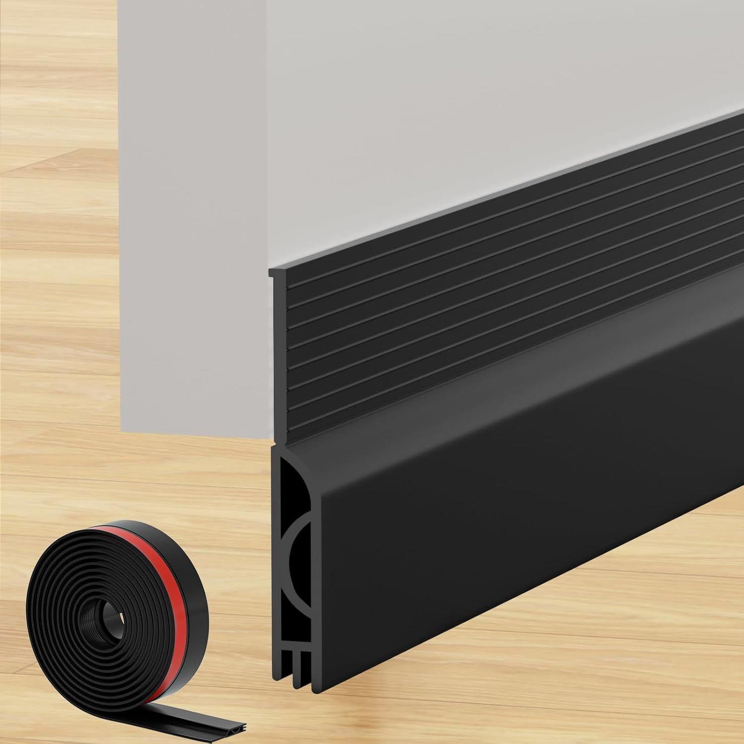 Under Door Draft Stopper, Self- Door Sweep for Bottom of Door, Weather ...