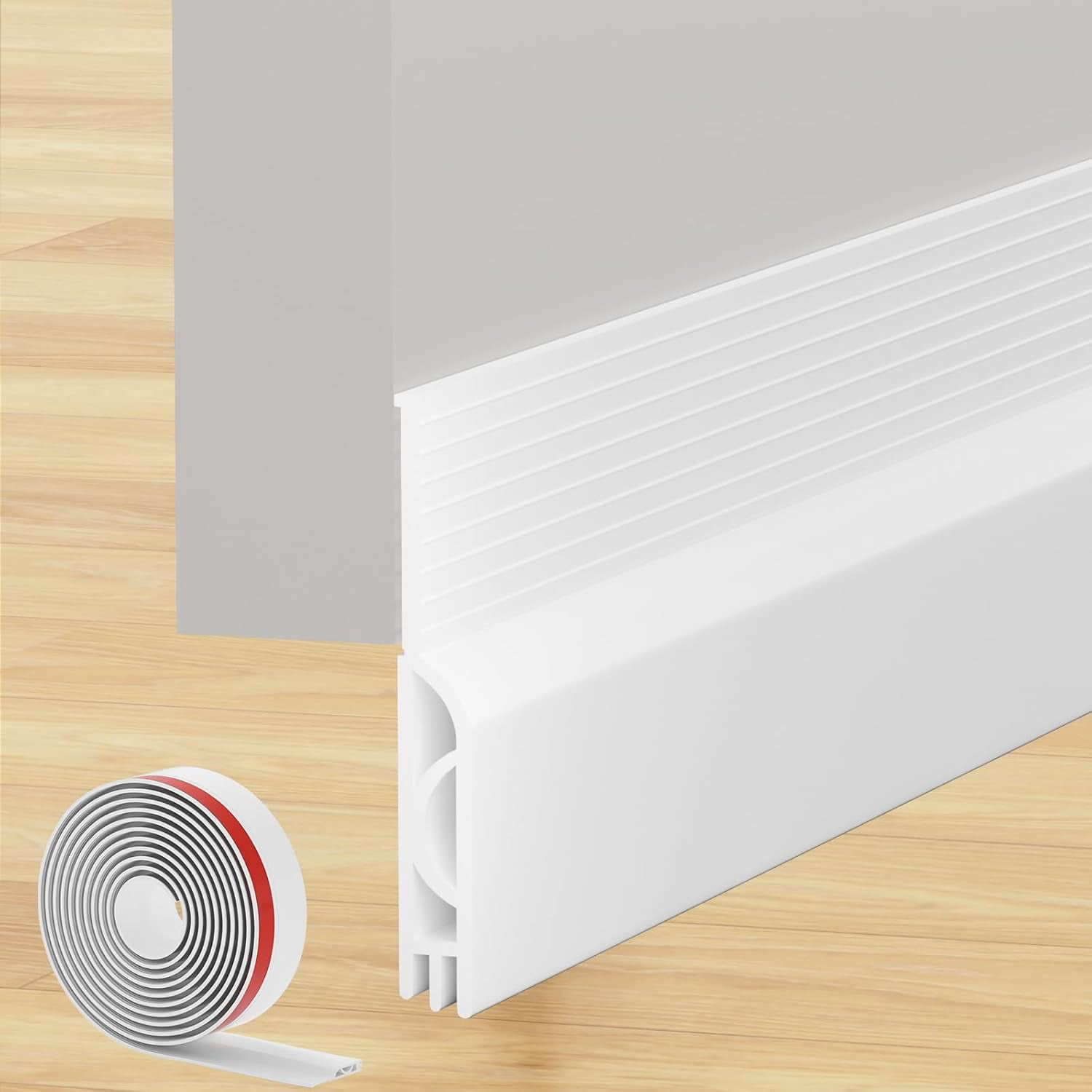 Under Door Draft Stopper, Self- Door Sweep for Bottom of Door, Weather ...