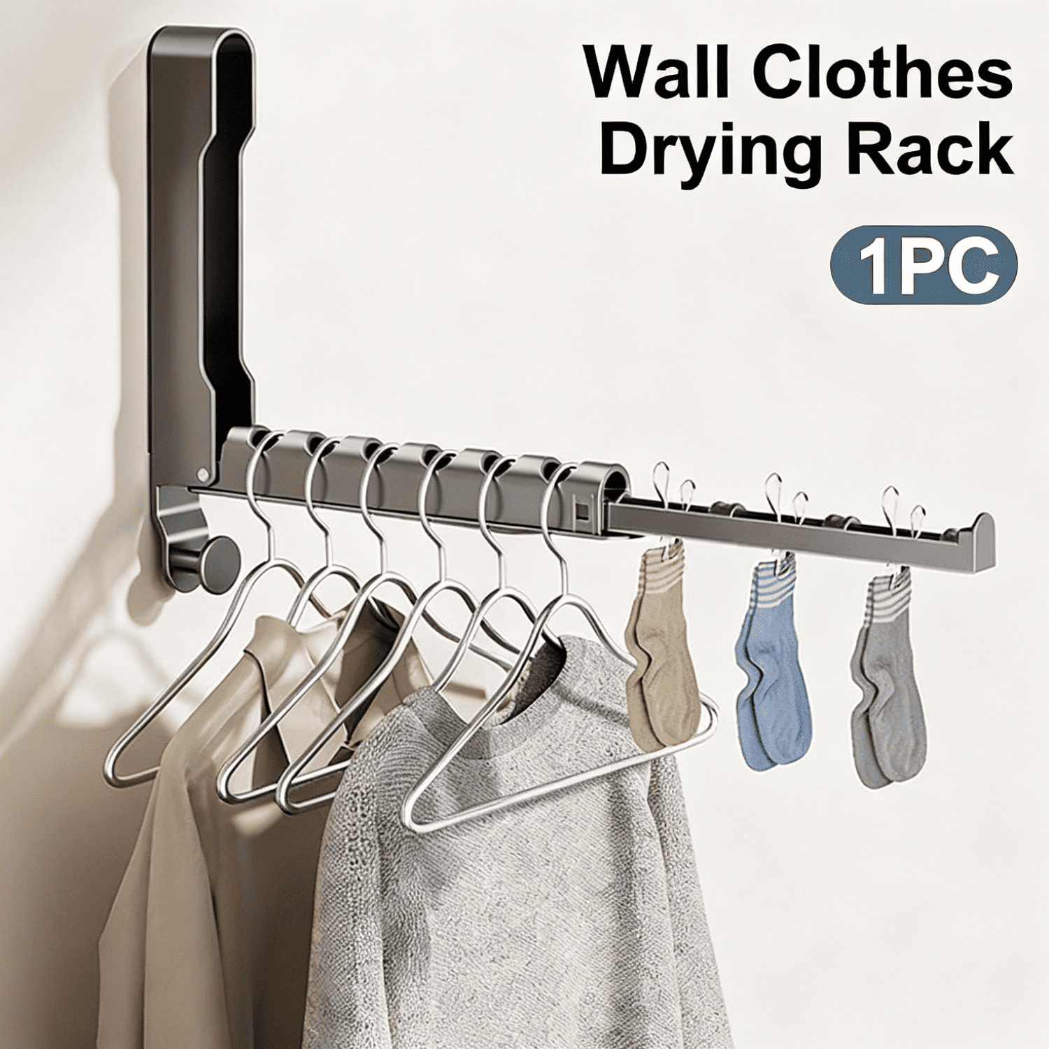Over The Door Drying Rack, 1 Pack Foldable Over The Door Hooks Hanger ...
