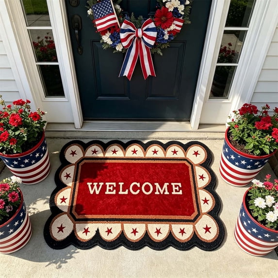 Door Floor Mat, Absorbent Entrance Rug, Dirt Resistant Indoor Outdoor ...
