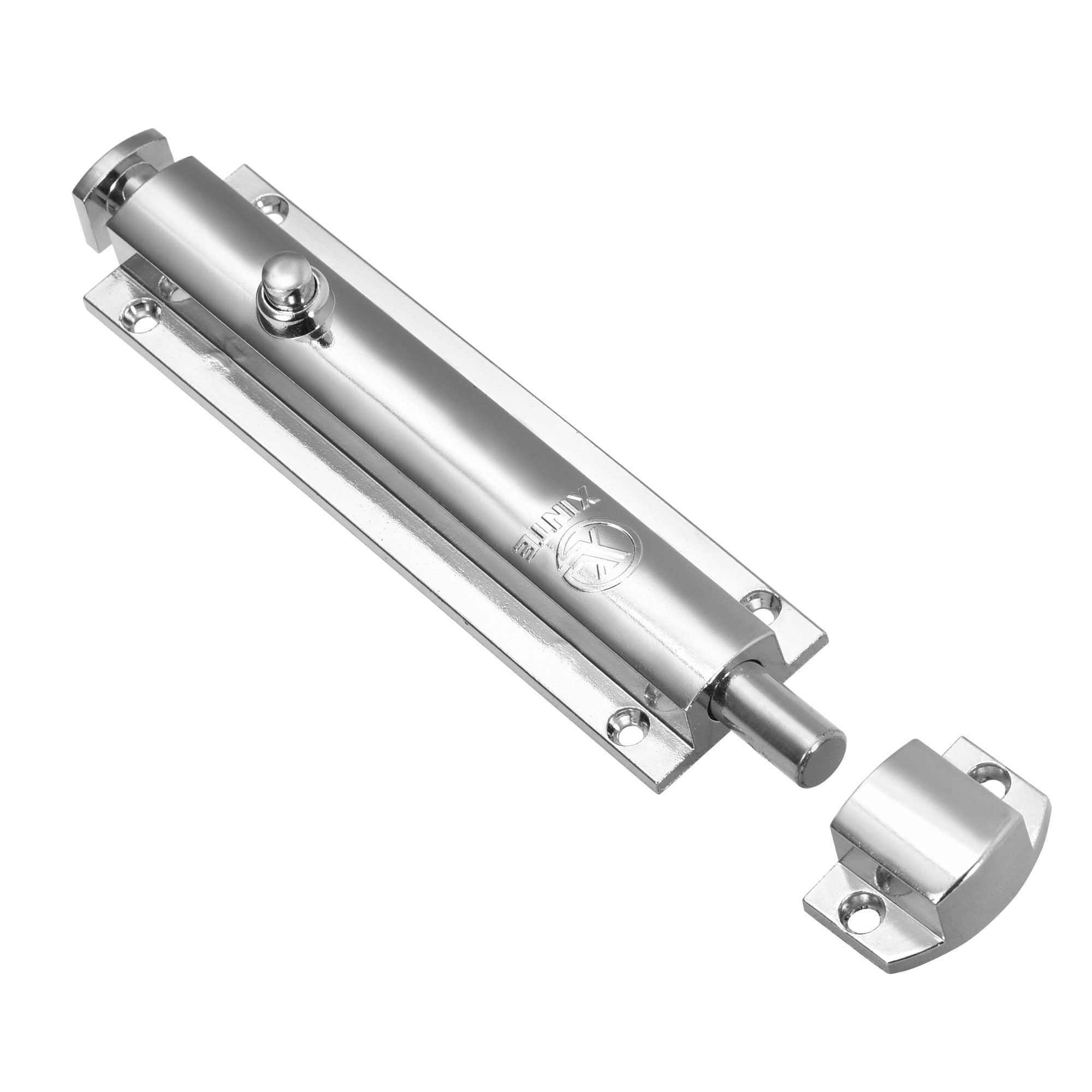 Door Flush Bolt, 6" Zinc Alloy Security Sliding Barrel Latch Lock with ...