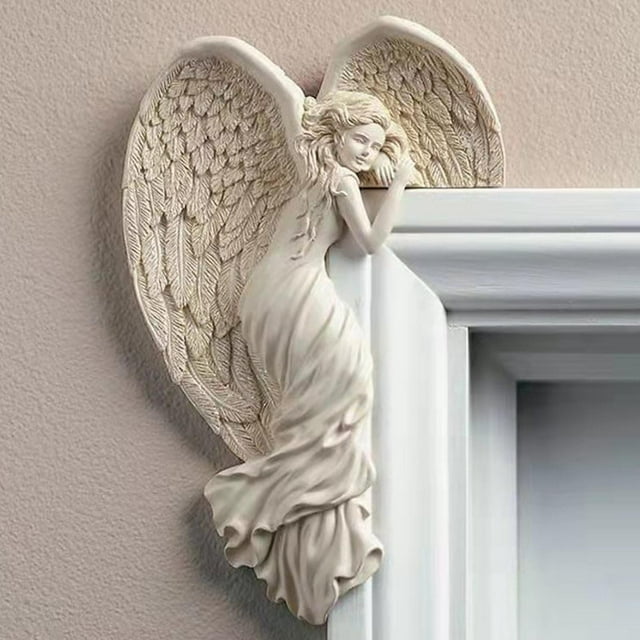 Door Frame Angel Statue Corner Sculpture Hanging Wall Ornament for ...