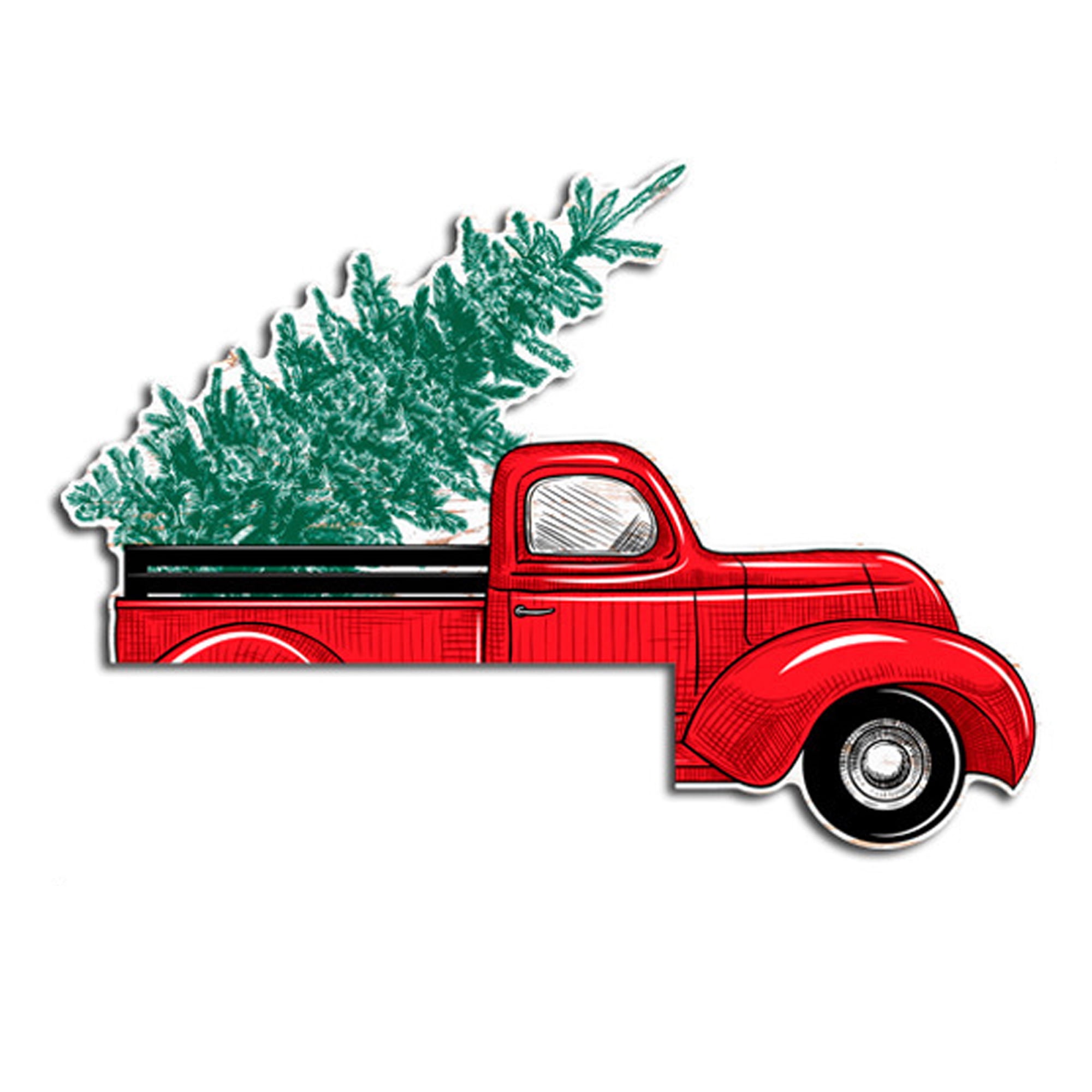 Door Frame Decor Wooden Christmas Car/Elk Corner Statue Figurines ...