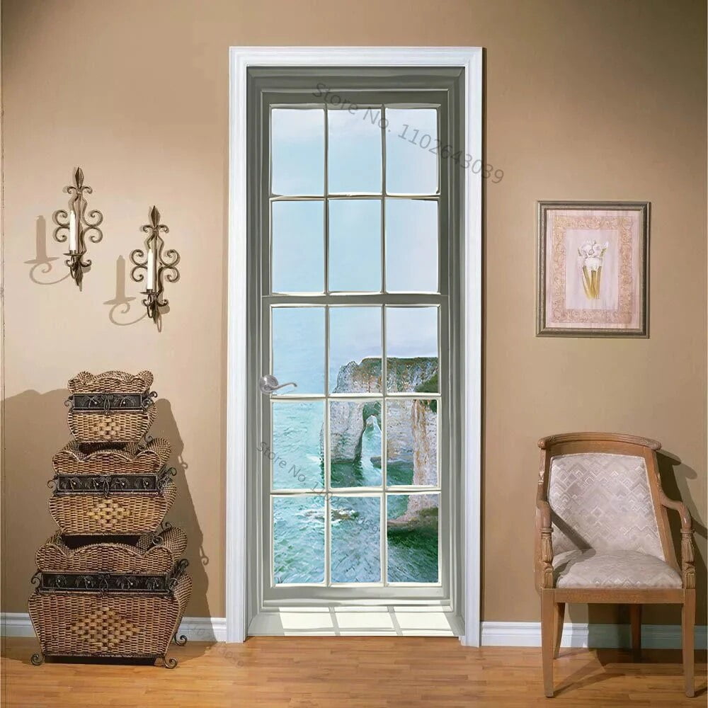 Door Full Film Glass Self-Adhesive Anti-UV Protection Glass Natural ...