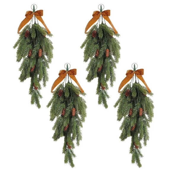 Door Garland, 4pc Christmas Teardrop Swags Christmas Teardrop Swag ...