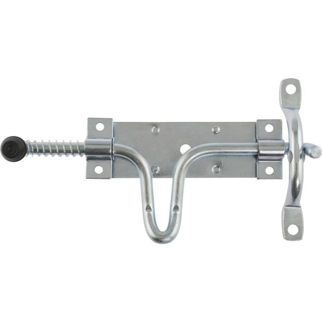 Door & Gate Latch with Spring Loaded Sliding Bolt - Zinc Plated ...