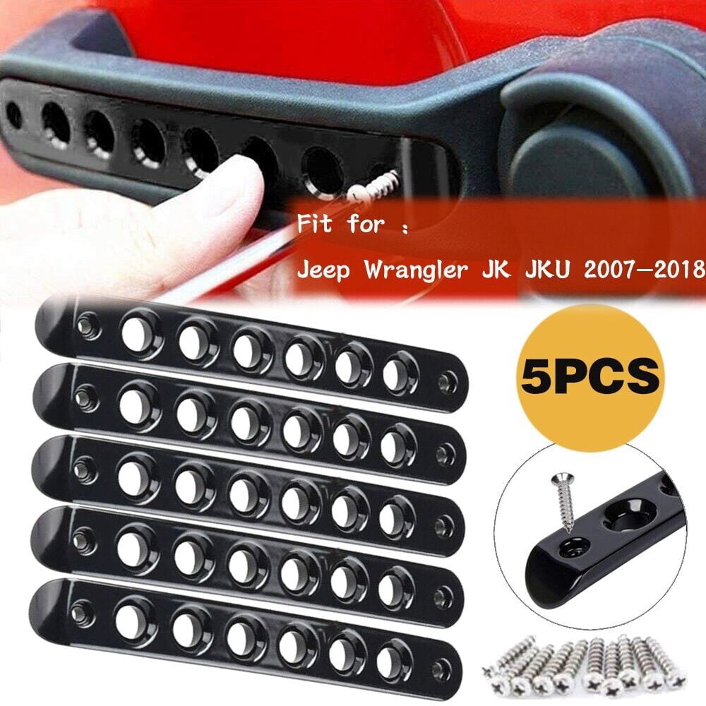Door Grab Handle Inserts Cover Decoration Trim Fit 4-Door Jeep Wrangler ...