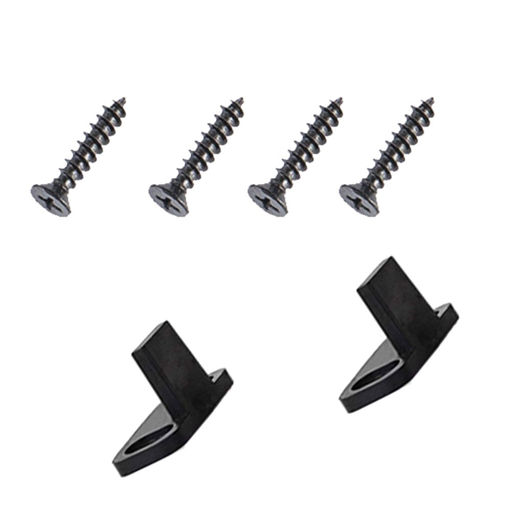 Door Guide Barn Bottom Floor Sliding Black Metal Screw Guides Set Heavy ...