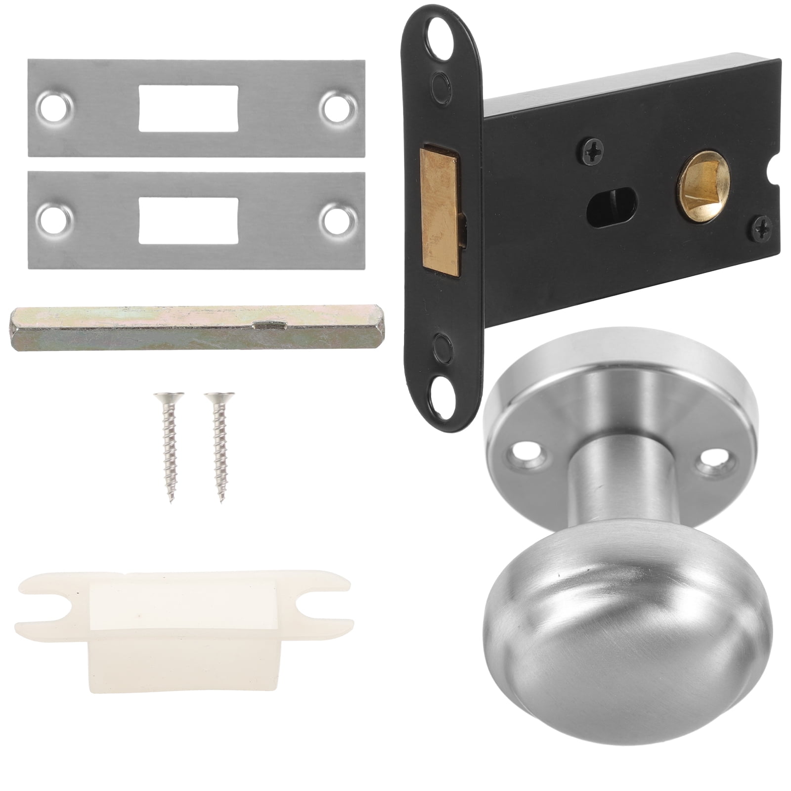 Heavy Duty Keyless Door Handle Lock for Bedroom, Metal Door Knob with ...