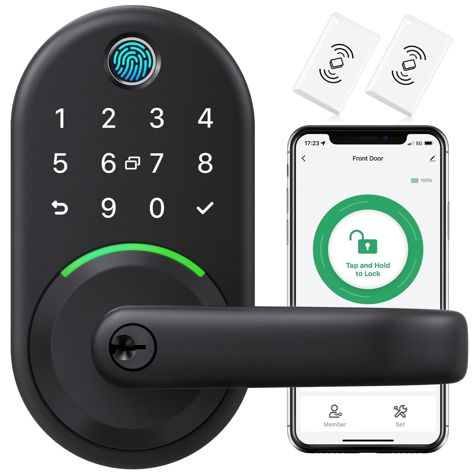 Door Handle Lock with Keypad: Yamiry Fingerprint Lock - Keyless Entry ...