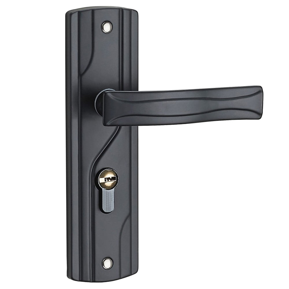 Door Handle Lock Keys Door Lock Set Bedroom Set Black Big Knob ...