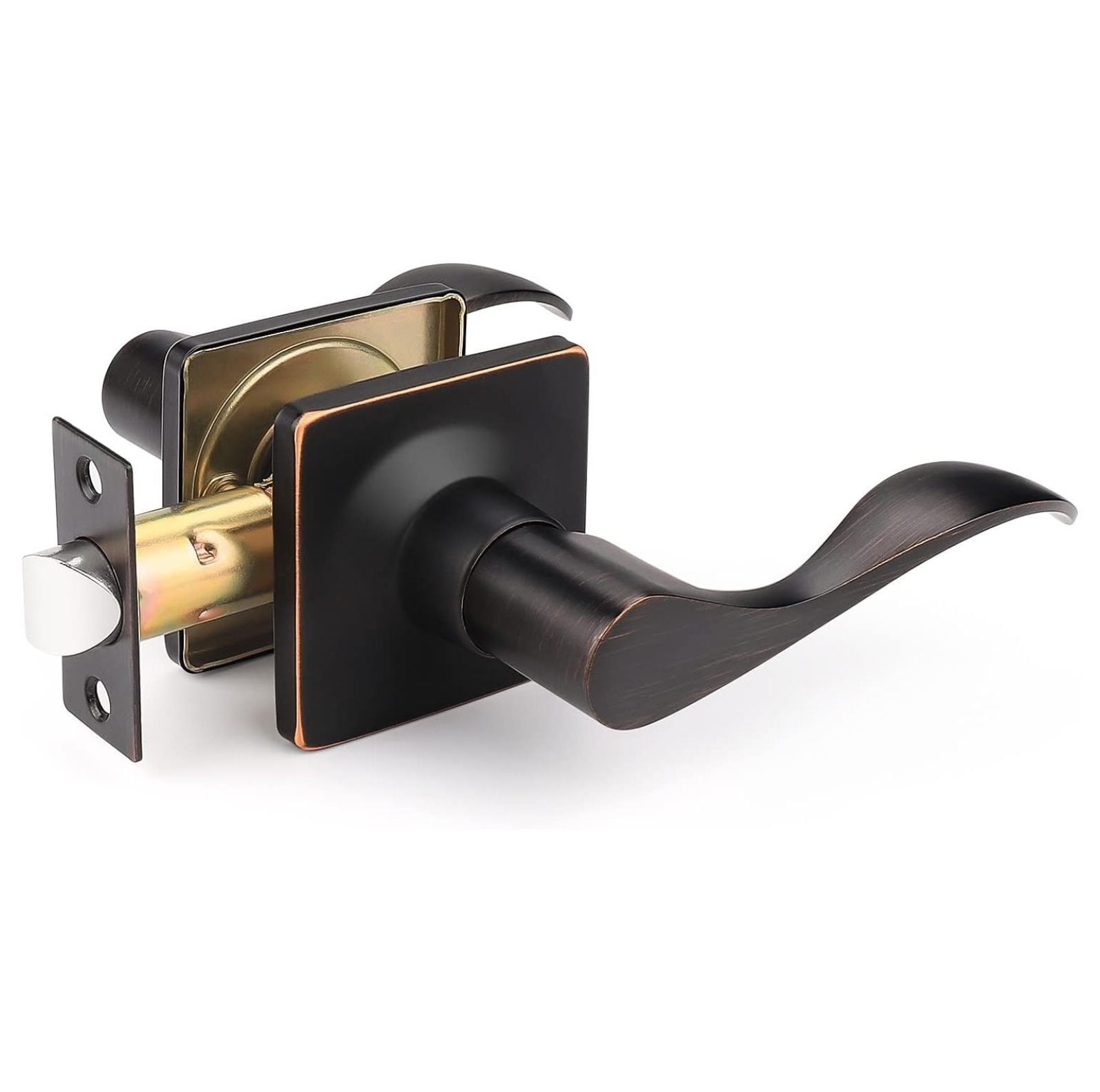 Door Handle Lock - Oil Rubbed Bronze Passage Lever, Interior Door ...