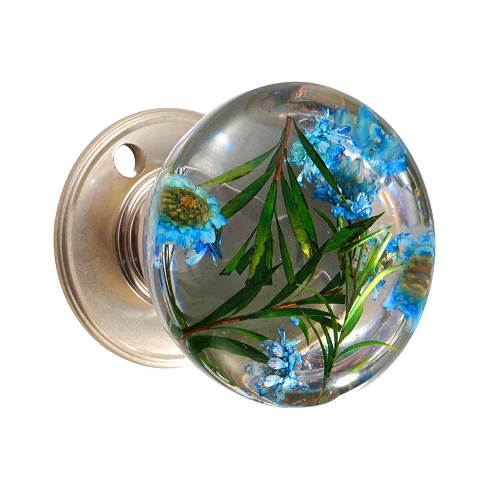 Door Handle Nature Pattern Resin Strong Metal Base Comfort Decorative ...