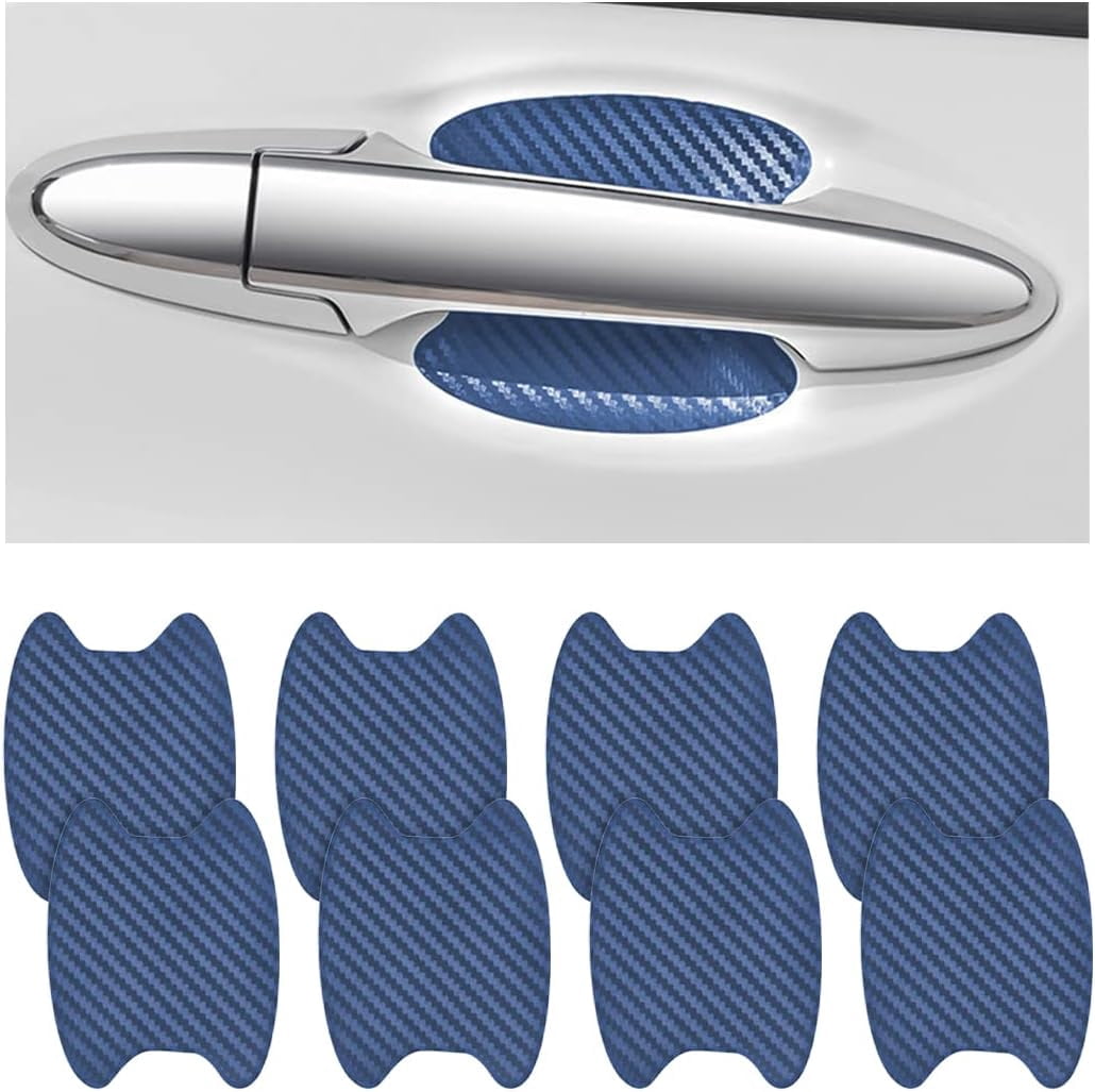 Door Handle Sticker, Carbon Fiber Anti-Scratches Car Door Cup Protector ...