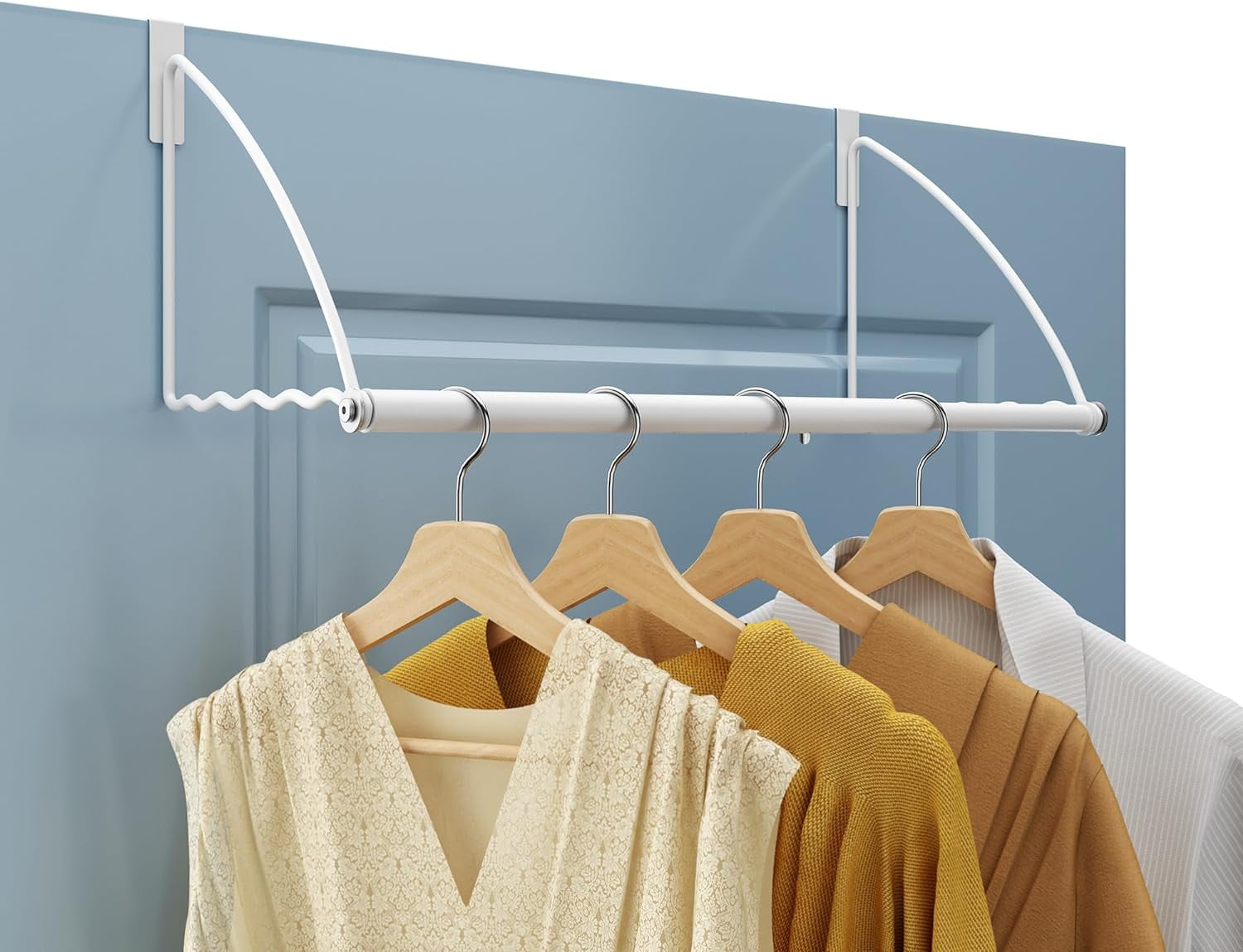Over the Door Hanger Expandable & Adjustable, Over Door Clothes Hanger ...