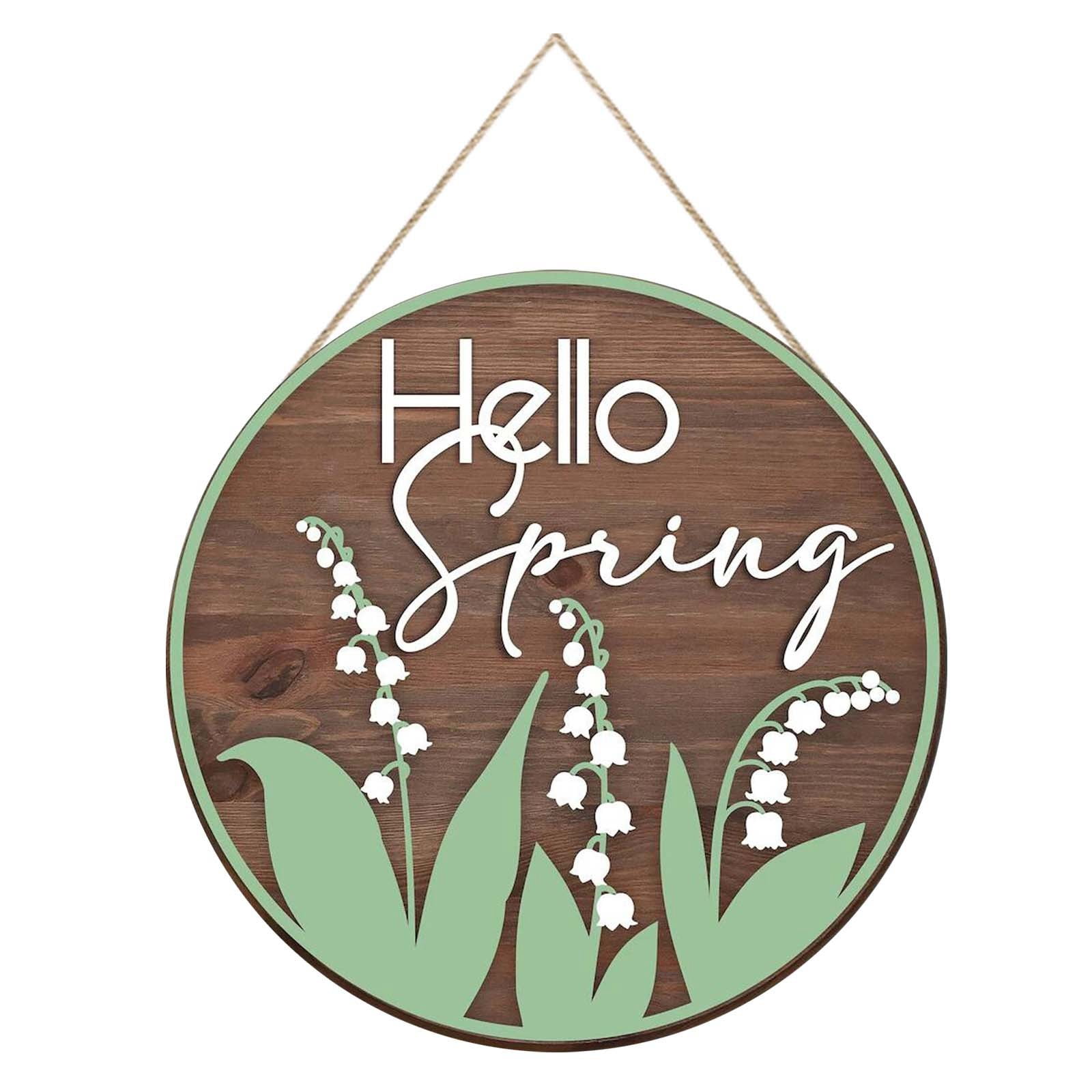 Door Hanger Umbrella Welcome Decor Round Door Hanger Sign Front Door