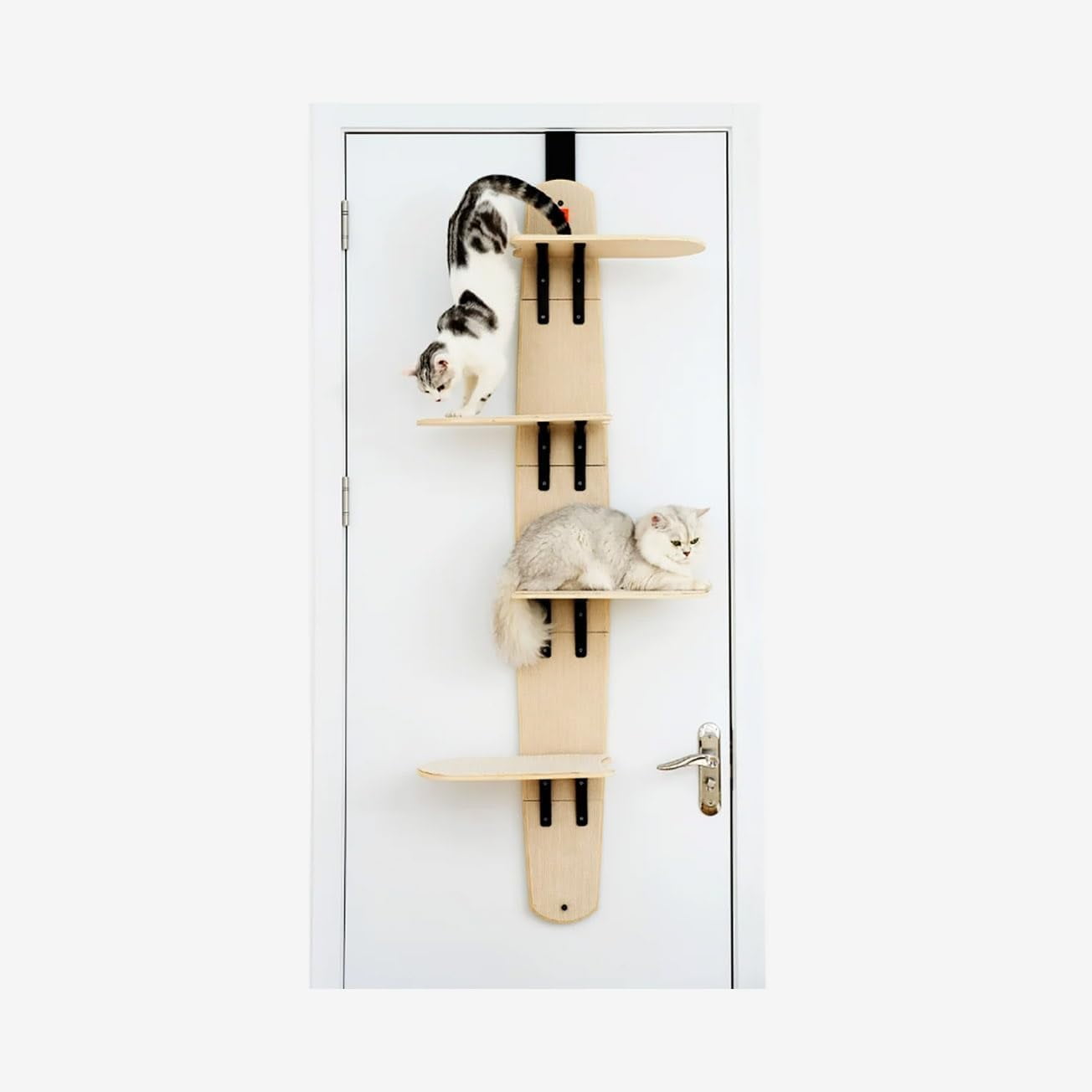 Door Hanging Cat Shelf, Wooden Multi Level Door Hanging Cat, Wall ...