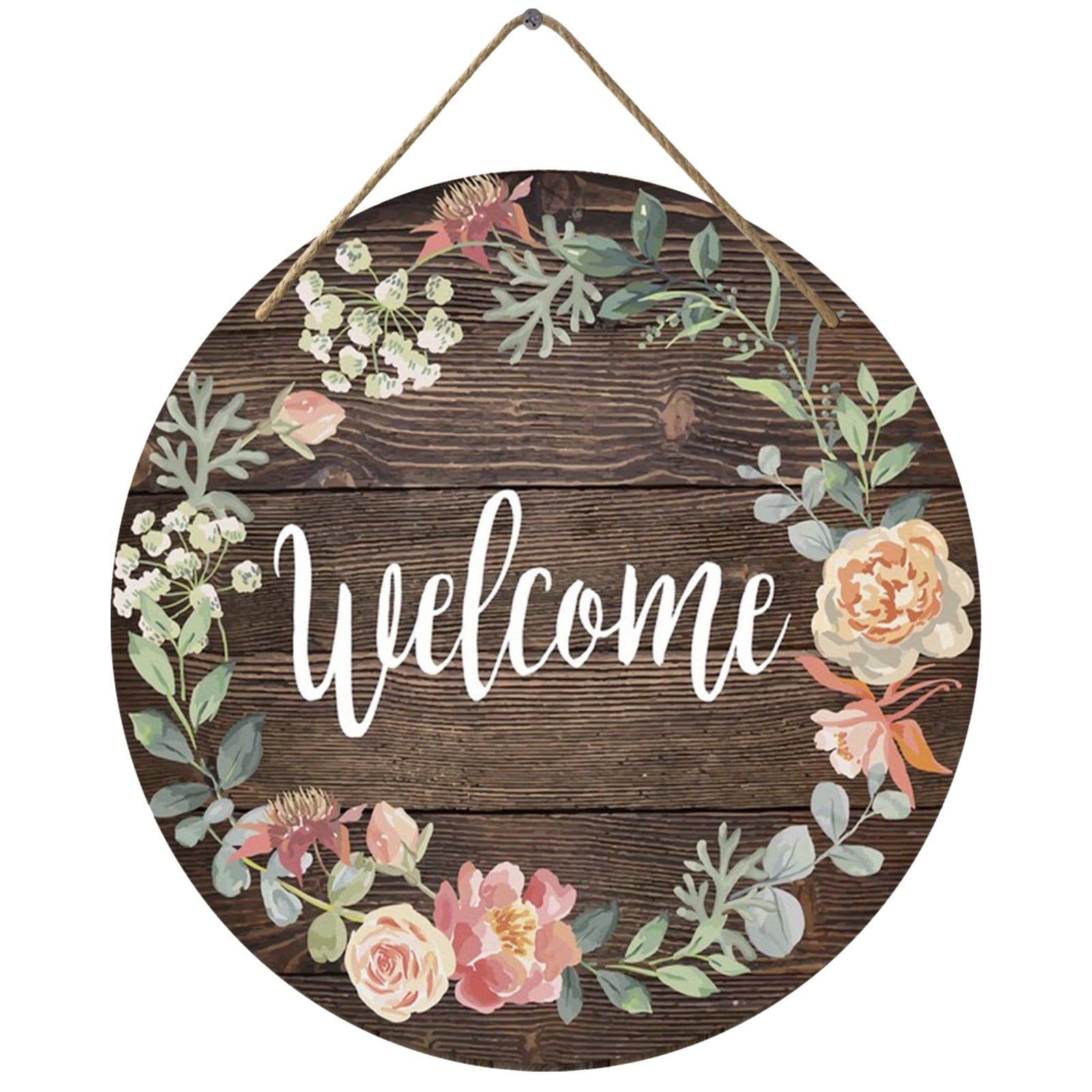 Door Hanging Decoration Creative Wooden Handicrafts Door Signs Circular ...