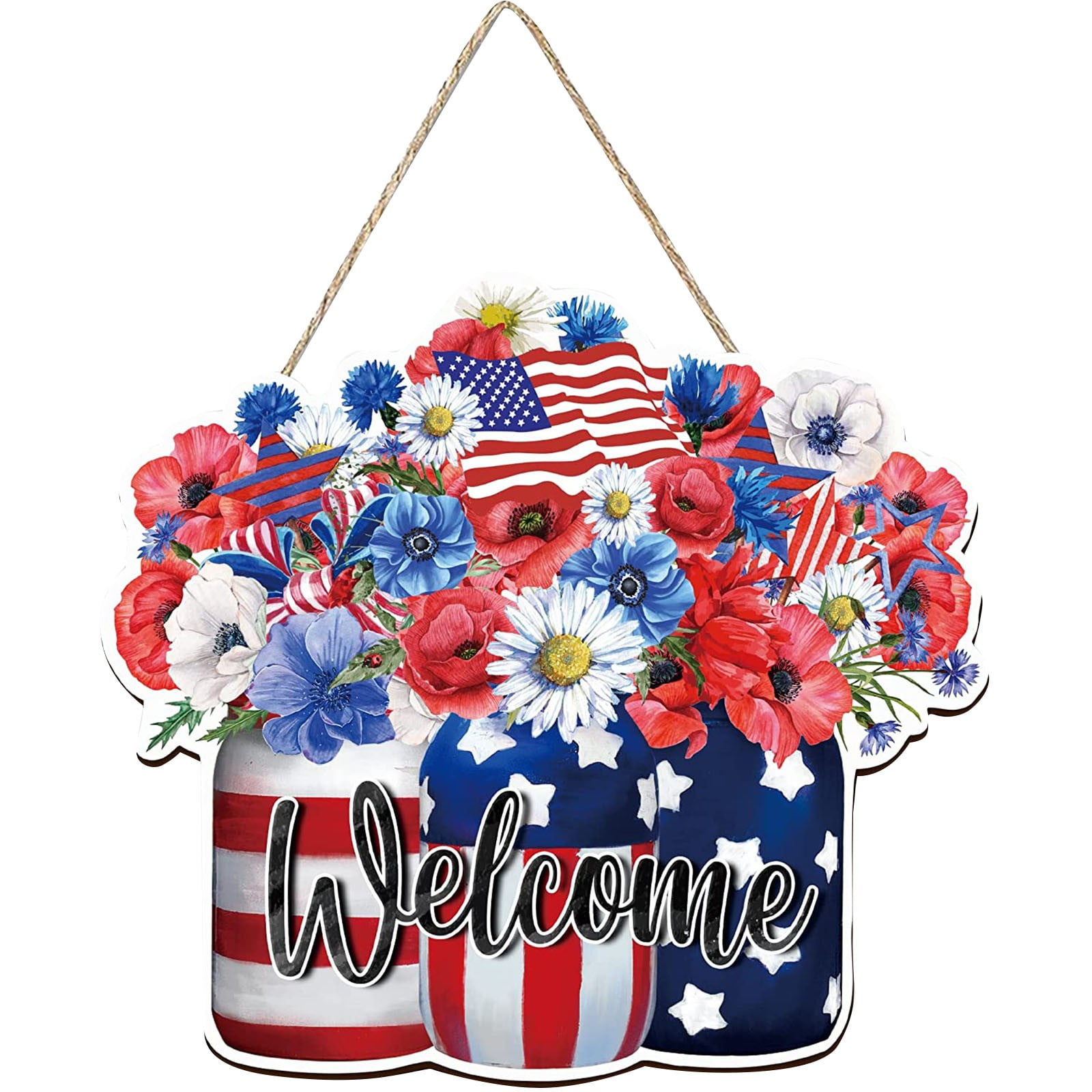 Door Hanging Decoration - Household Doorplate - 1Pc Fourth of July ...