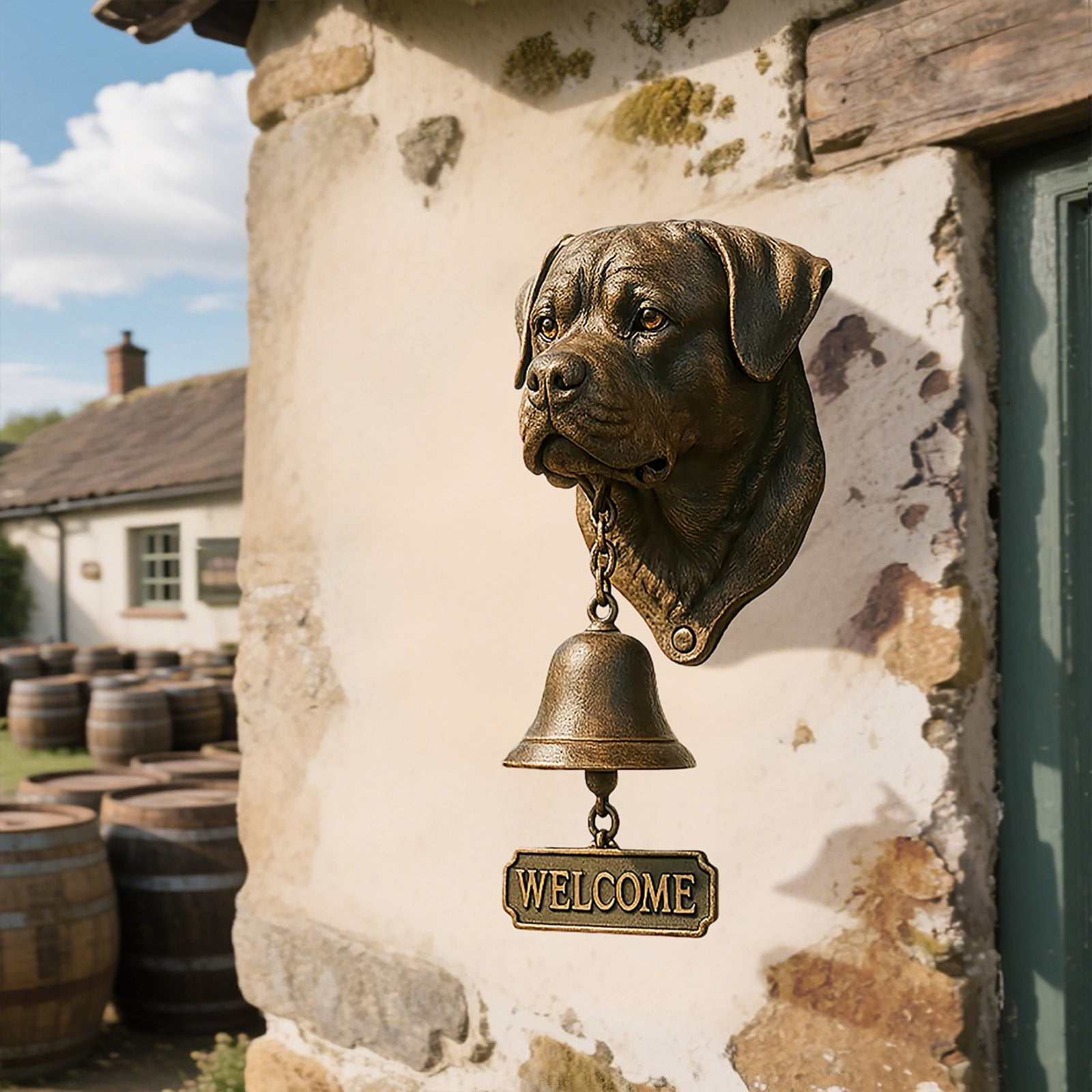 Door Hanging Decoration-Large & Loud Farmhouse Dinner Bell Outside Wall ...