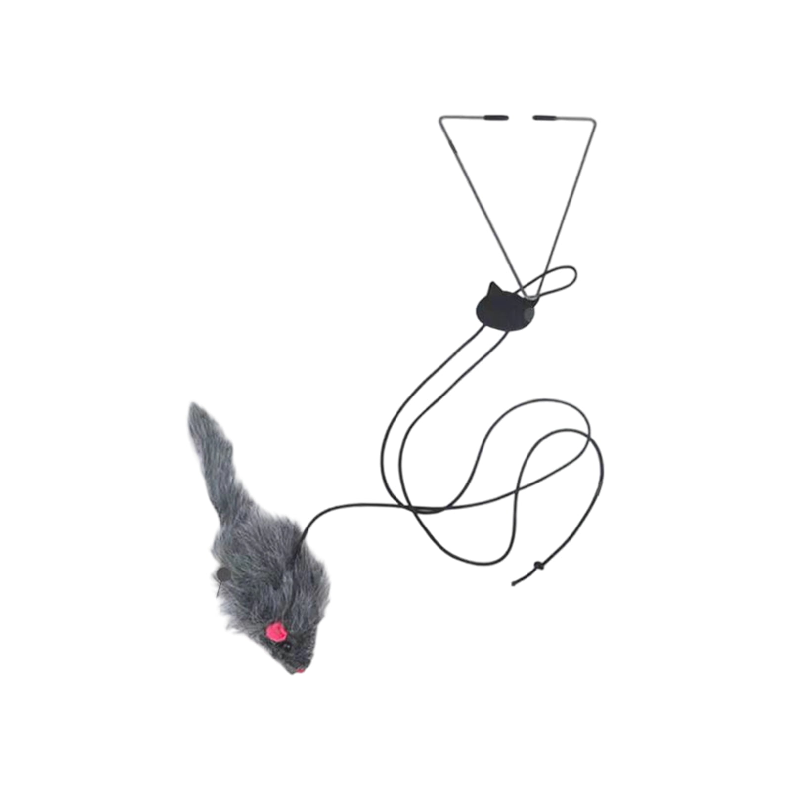 Door-Hanging Small Mouse Cat Teaser Toy With Elastic Clip Door Swing ...