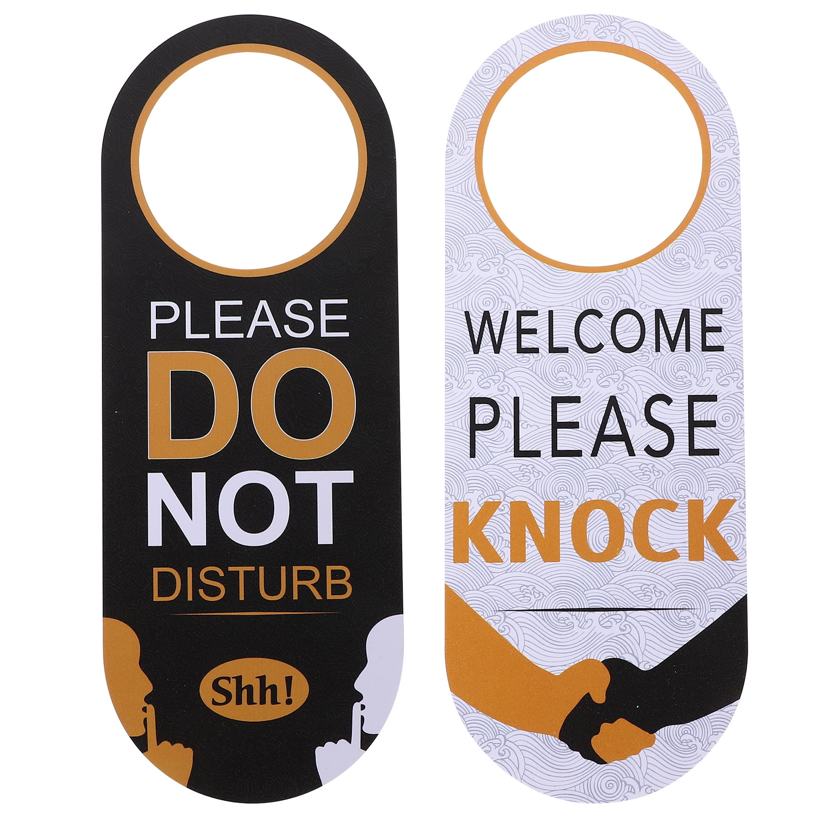 Door Hanging Tag Double Sided Sign Disturb Knock House Office - Walmart.com
