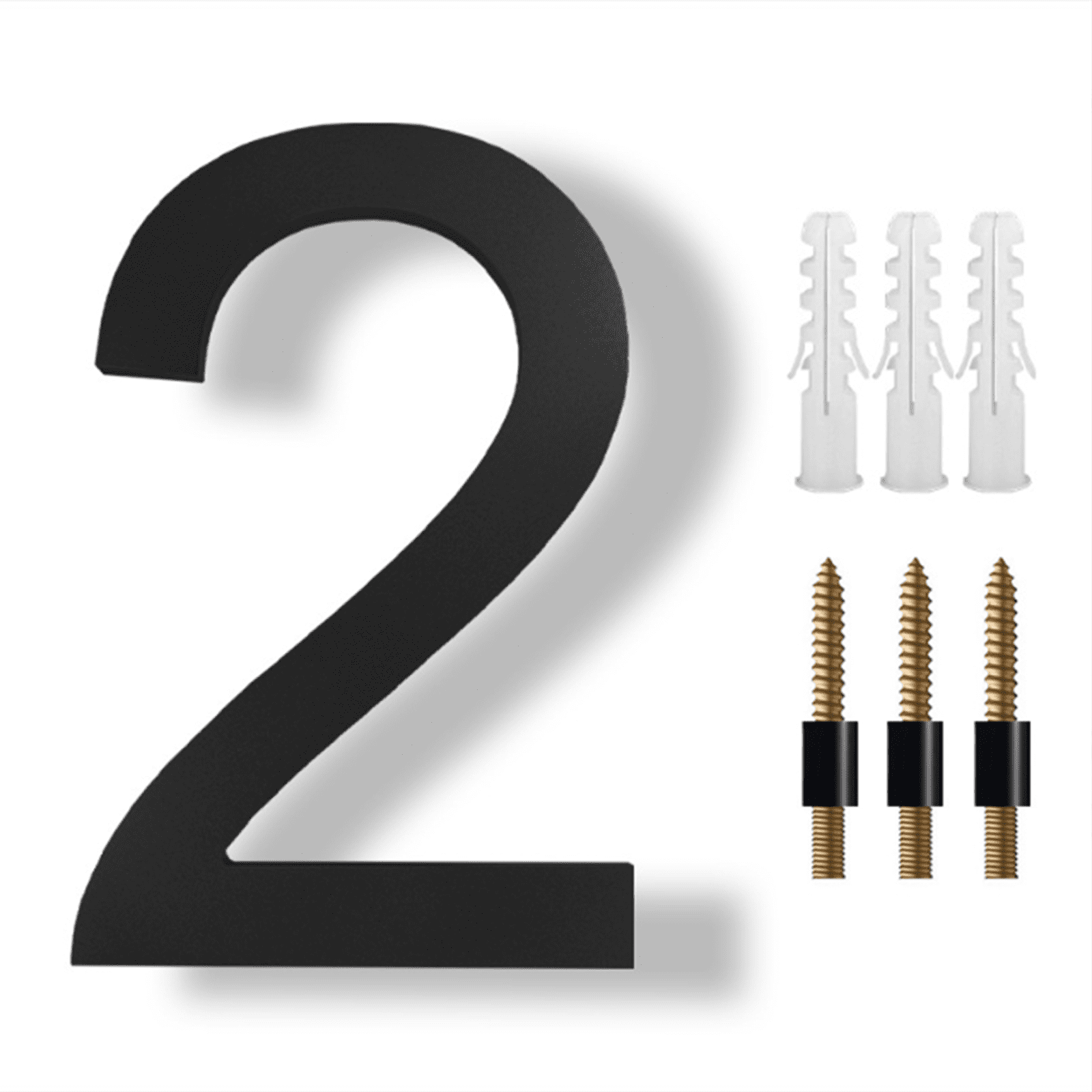 Door Hardware Kit 8-Inch Floating House Number Digital Sign Modern ...