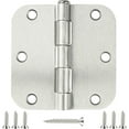 Door Hinge 3 12 18 Pack Rounded Door Hinges Satinbrushed Nickel 35