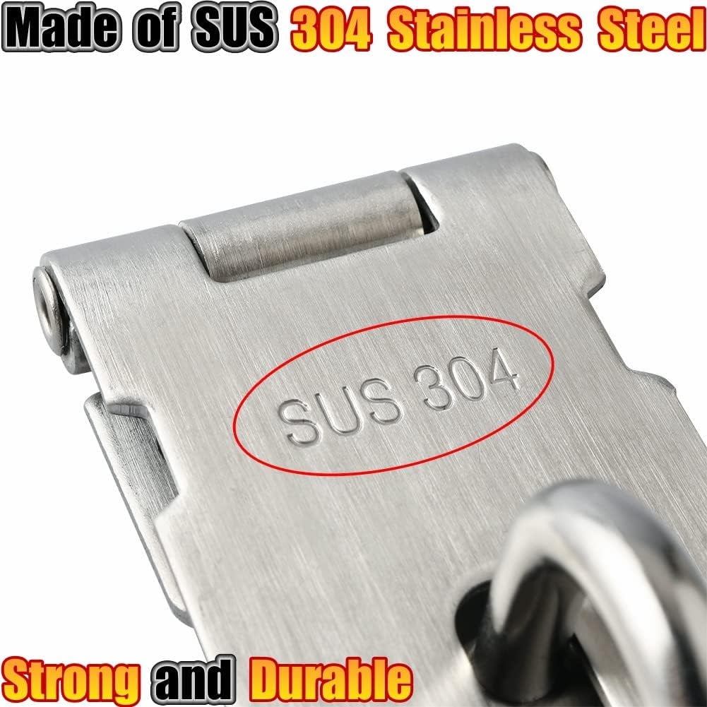 Door Hinge Lock Padlock, Black Clasp Latch Hinges - Walmart.com