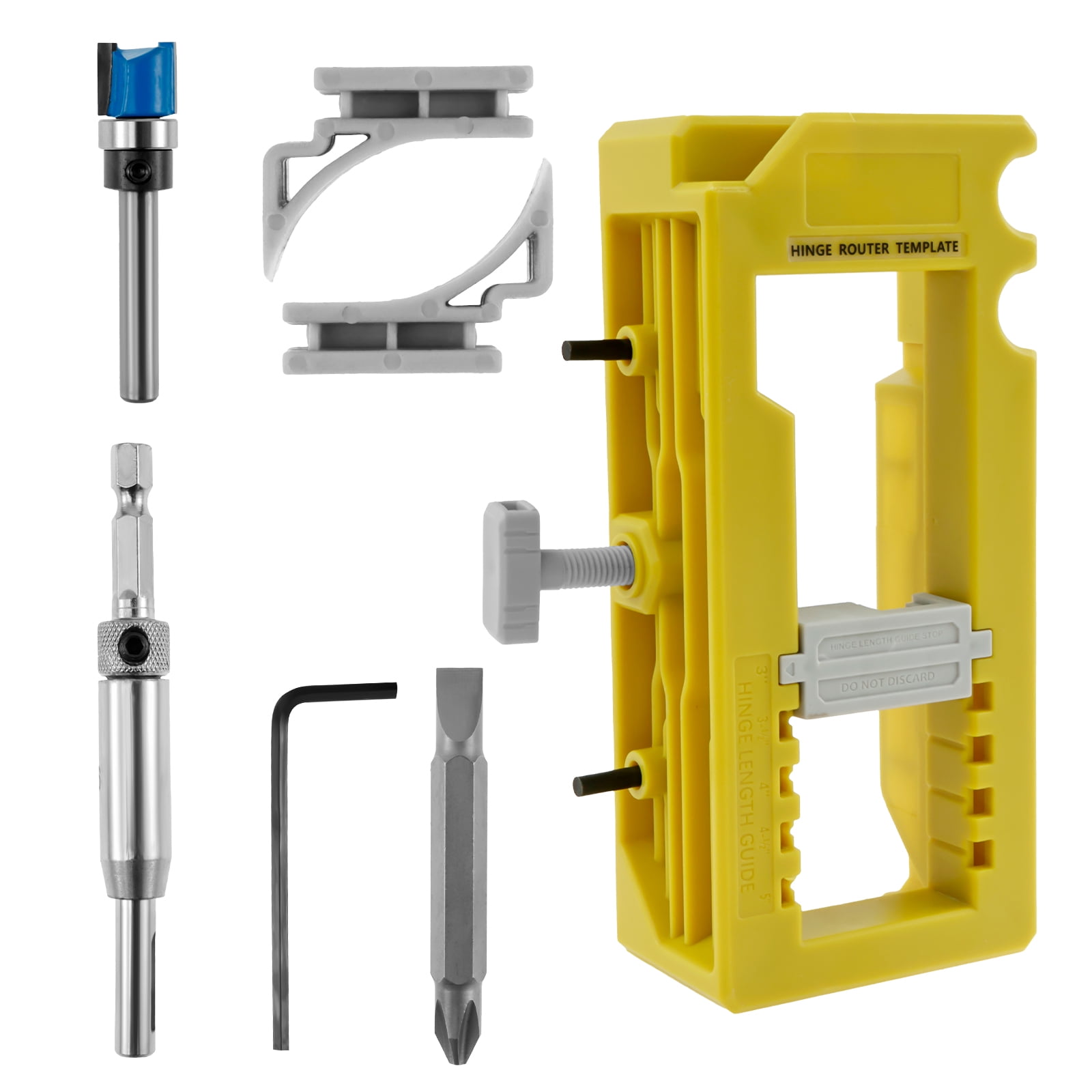 Door Hinge Mortise Jig Kit Sturdy Door Hinge Router Template Cabinet ...