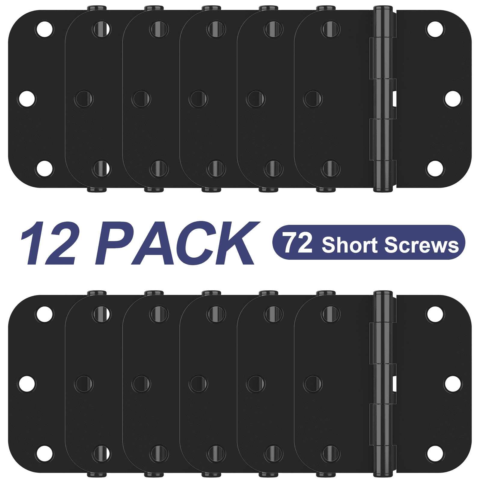 Treasem Squeak-free Door Hinges, 3.5 inch, 5/8" Radius Rounded Corners ...