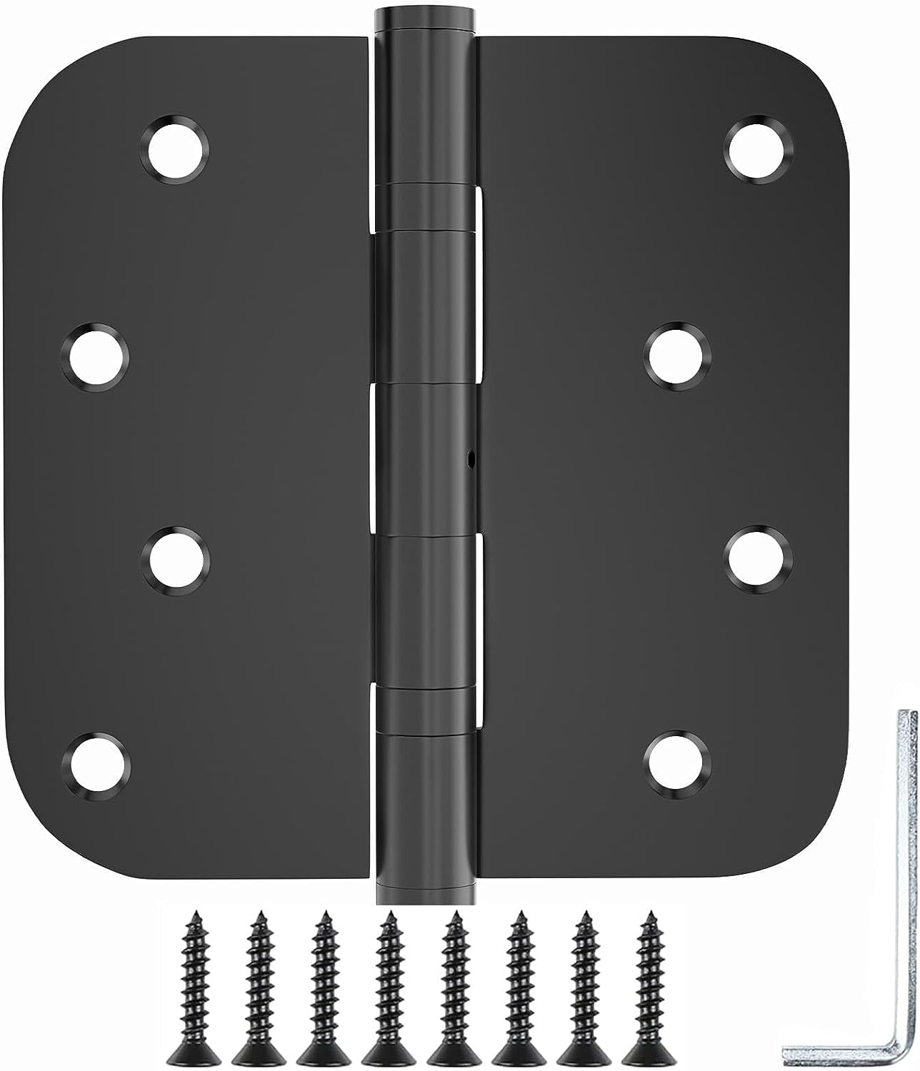 Door Hinges, 3 Pack Matte Black Door Hinges 4 Inch Stainless Steel ...