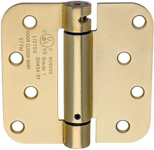 Door Hinges, 4-Inch Spring Loaded Self Closing Hinges with 5/8" Radius ...