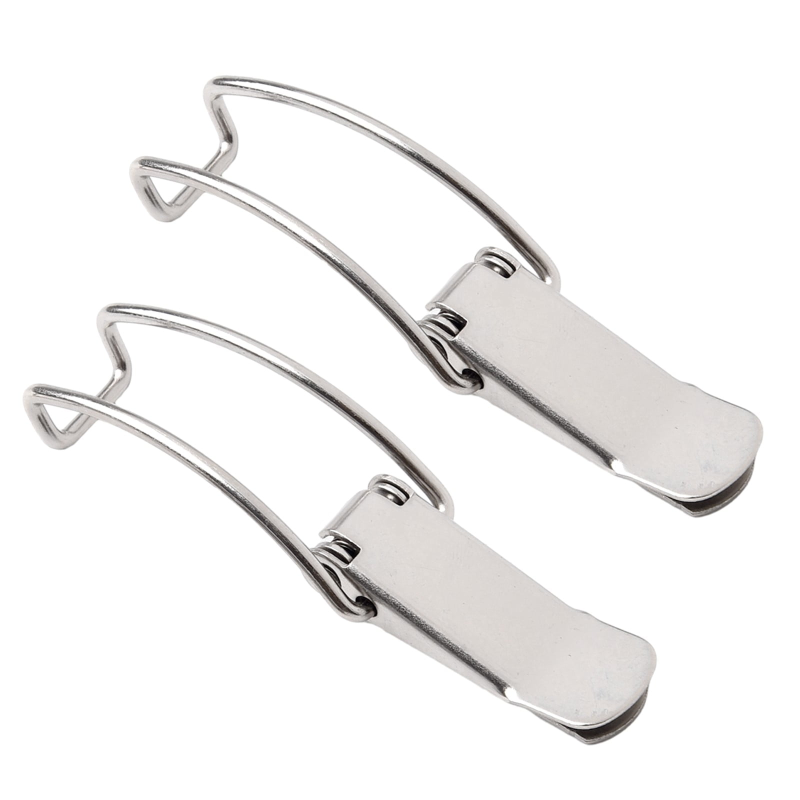 Door Hinges Door Closer 2Pcs Lron Cabinet Box Hasp Lock Spring Latch ...