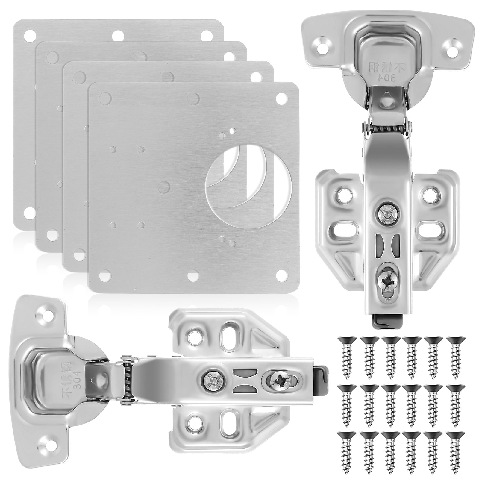 Corner Cabinet Hinge Repair Bracket with Tapping Hole Plate - Walmart.com