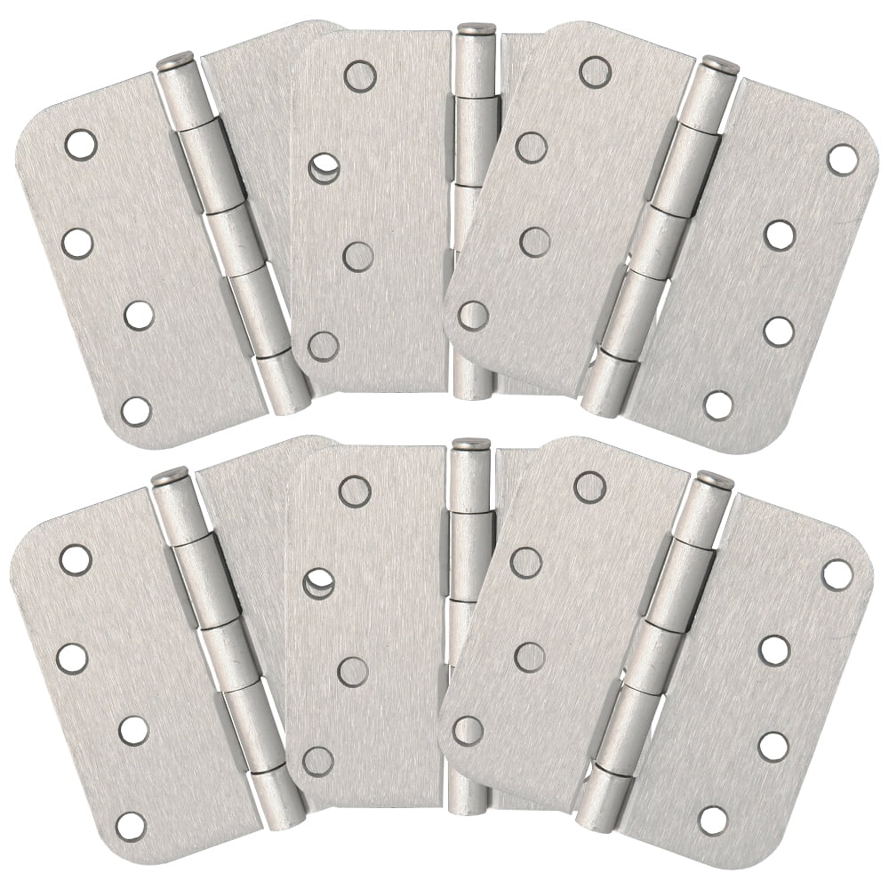 Door Hinges for Interior Doors 6-Pack 4-inch x 4-inch – Rounded 5/8 ...