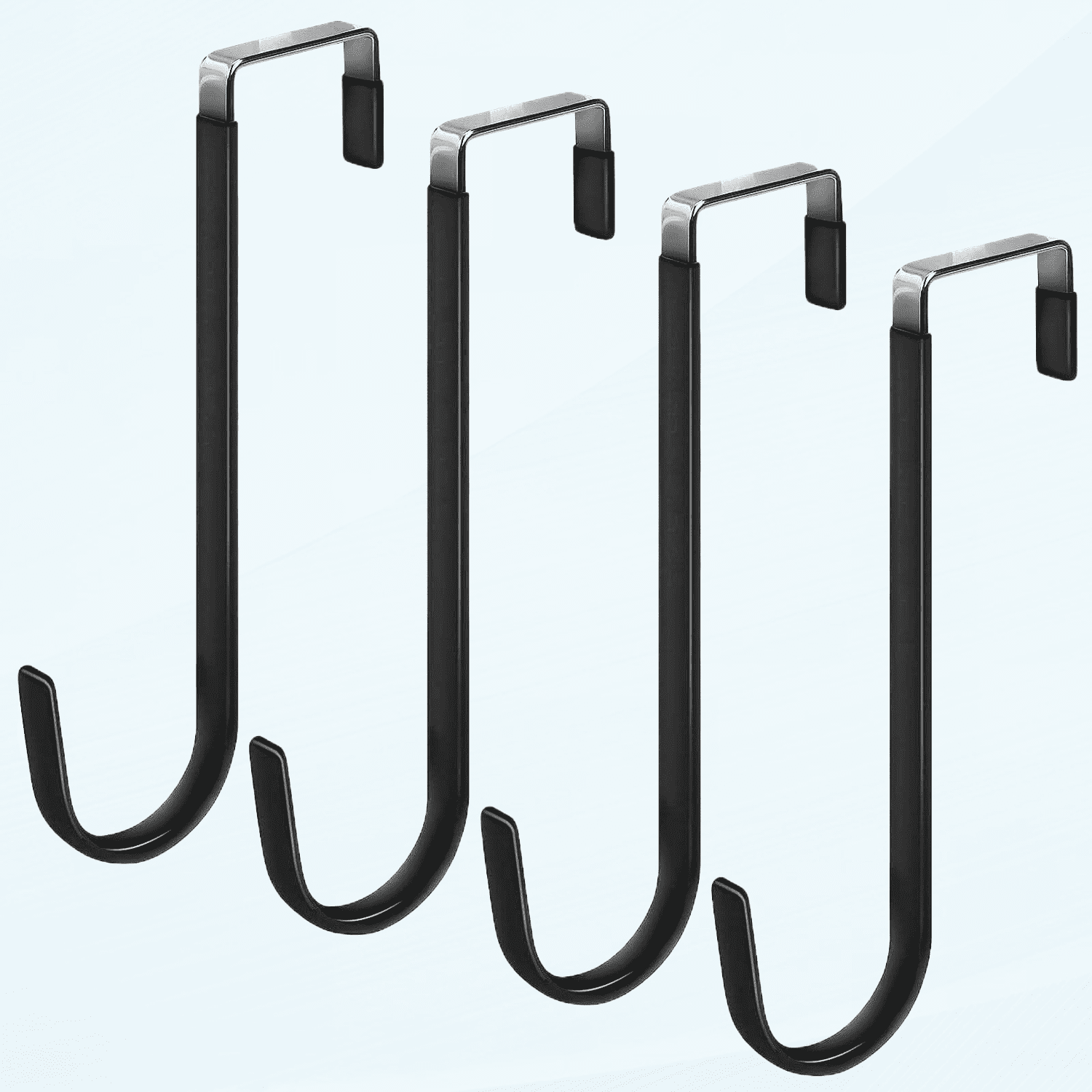 Over The Door Hooks, 4 Pack Upgraded Long Door Hangers Hooks with ...