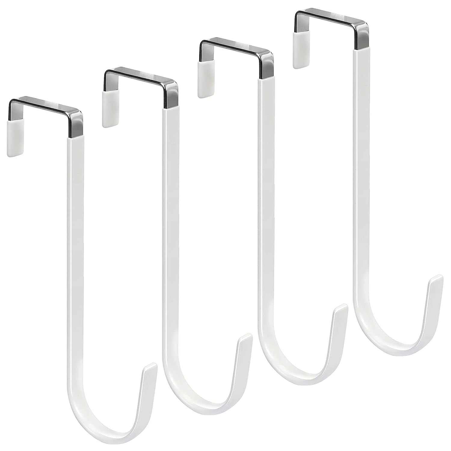 Over The Door Hooks, 4 Pack Upgraded Long Door Hangers Hooks with ...