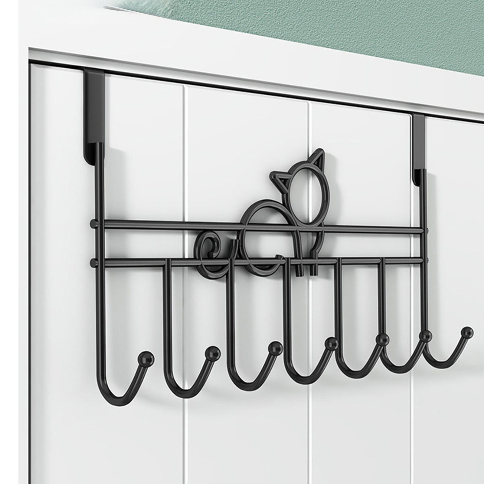 Over The Door Hooks 7 Hook Storage Rack Over Door Towel Rack Door ...